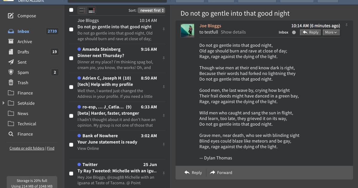A Dark Theme for FastMail | Fastmail