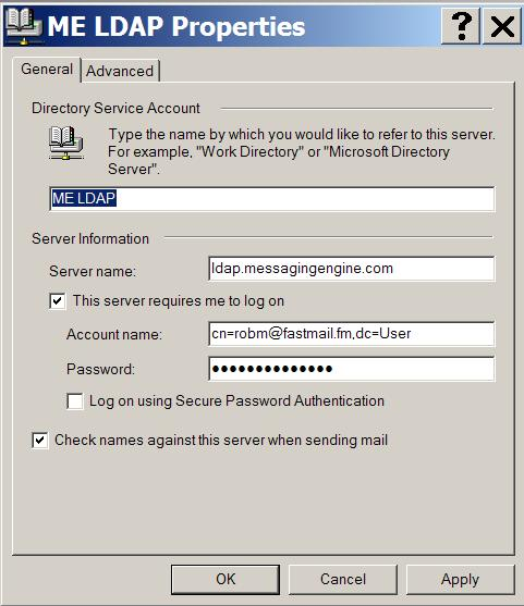 LDAP access to address book | Fastmail